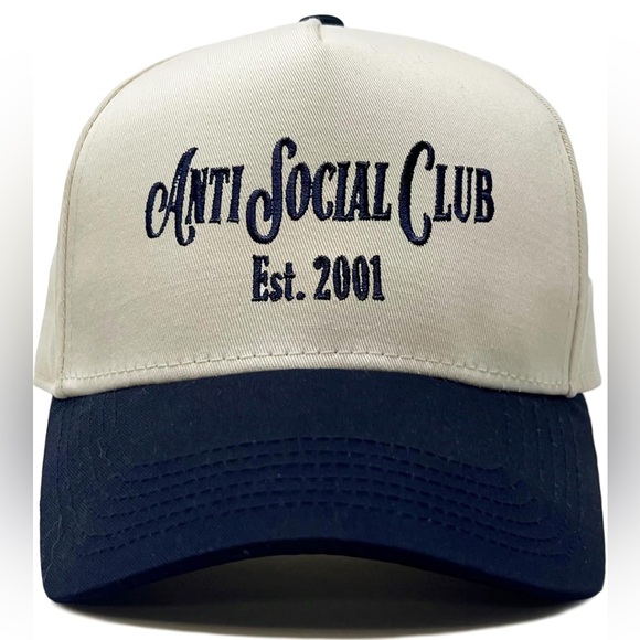 Think Vintage Online | Accessories | Mens Anti Social Club Twotone Cap ...